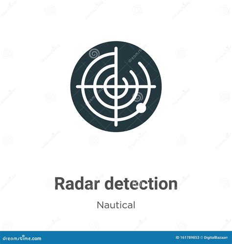 Radar Detection Vector Icon On White Background Flat Vector Radar Detection Icon Symbol Sign