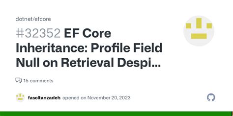 ef core inheritance profile field null on retrieval despite of