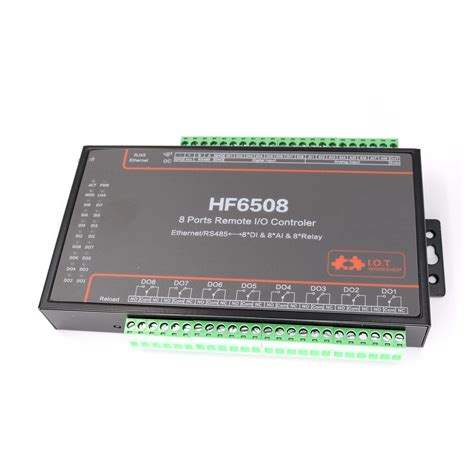 8 Way Remote I O Controller Ethernet Rs485 8ch Digtal Analog Input 8ch Remote Relay In