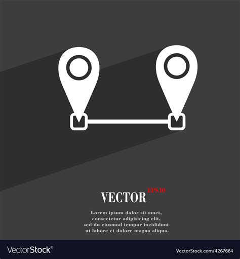 Map Pointer Icon Symbol Flat Modern Web Design Vector Image