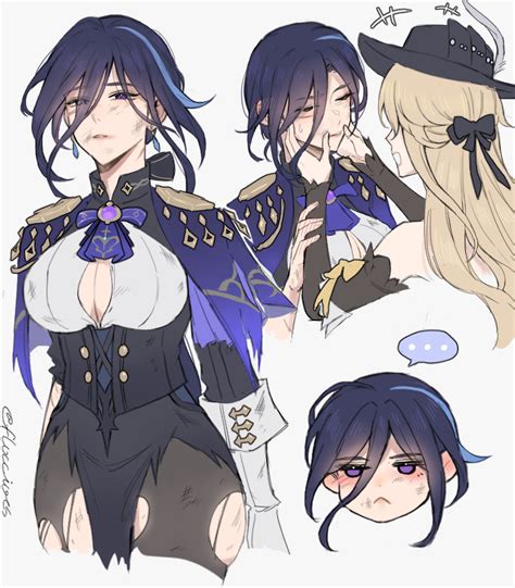 Clorinde And Navia Genshin Impact Drawn By Floccioes Danbooru