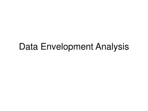 Data Envelope Analysis Excel Episop