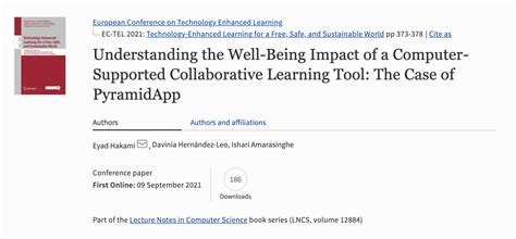 Ectel2021 Paper Understanding The Well Being Impact Of A Computer Supported Collaborative