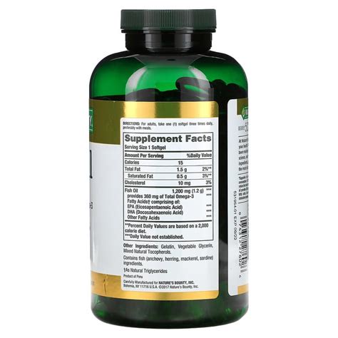 Natures Bounty Fish Oil 1200 Mg 320 Rapid Release Softgels Xaxi