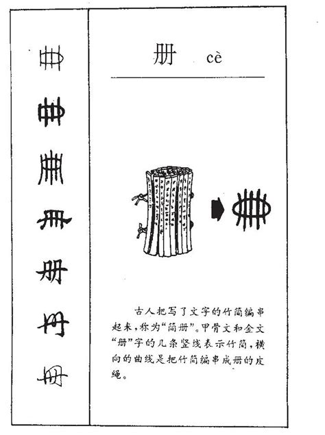冊 漢字 基本字義 詳細字義 詞性變化 古籍解釋 常用詞組 字的由來 方言集匯 中文百科全書