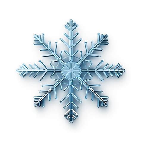 Premium Ai Image Snowflake Isolated On White Background Generative Ai