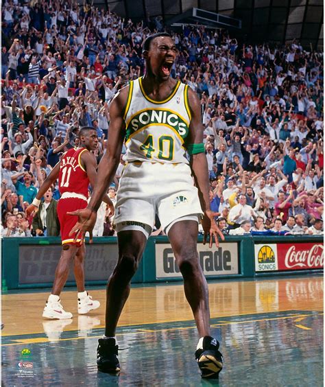Shawn Kemp Seattle Supersonics Unsigned Hardwood Classics Shouting