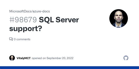 SQL Server Support Issue 98679 MicrosoftDocs Azure Docs GitHub