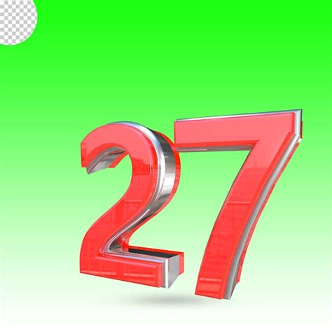 número 27 archivo psd premium