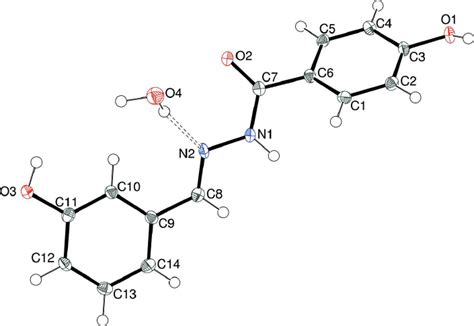 A View Of The Asymmetric Unit Of The Title Compound Showing The