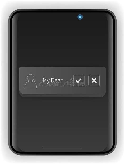 Dark Mode Smartphone Interface Displaying Minimalistic Incoming Call Notification With Contact