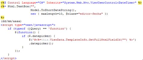 Edición Elegante De Fechas Con Jquery Datepicker Y Mvc Paso A Paso
