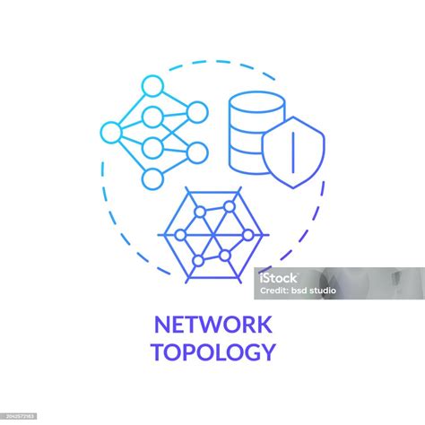 Network Topology Blue Gradient Concept Icon Stock Illustration Download Image Now Abstract