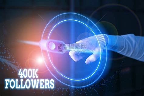 显示400k追随者的概念手写概念意味着在instagram中关注某高清图片下载 正版图片503898745 摄图网
