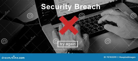 Security Breach Risk Dangerous Hacking Concept Stock Image Image Of