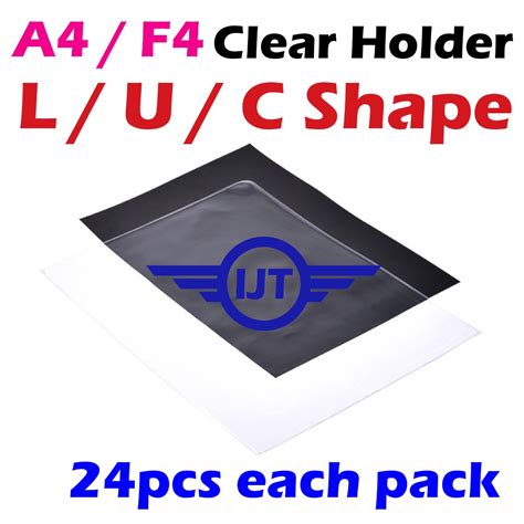 PVC Clear Folder Size A4 F4 Transparent Folder L Shape C Shape U Shape Document Holder