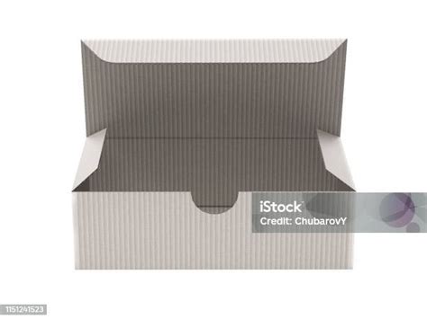 종이 골 판지 상자를 엽니다 빈 신발 상자 3d 렌더링 그림 3차원 형태에 대한 스톡 사진 및 기타 이미지 3차원 형태 골진 골판지 Istock