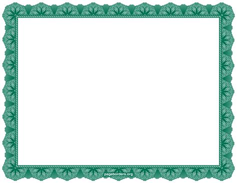 Math Borders Certificate