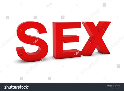 Sex Red 3d Text Isolated On Stock Illustration 344378618 Shutterstock