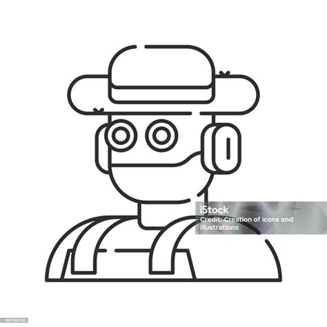 효율성을 높이기 위해 미래지향적인 로봇 농부 농업 Iot 스마트 농업 검은 선형 아이콘 웹 페이지 앱에 서명합니다 편집 가능한 스트로크 픽셀 완벽한 Dna에 대한 스톡 벡터