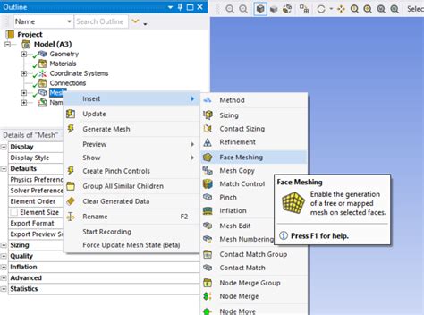 Why Same Option Of Meshing Giving Two Different Result