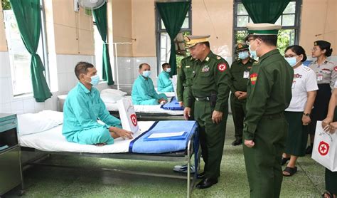 တပ်မတော်ဆေးရုံများ၌ တက်ရောက်ဆေးကုသမှု ခံယူနေသူများအား သွားရောက် ကြည့်ရှုအားပေး Myawady Webportal