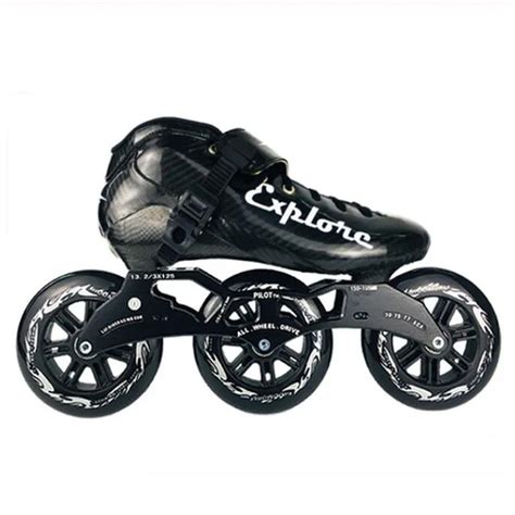 3 휠 마라톤 인라인 스피드 스케이팅 3x125mm 스피드 스케이트 신발 스포츠 레이스 키즈 성인 탄소 섬유 롤러 스케이트 신발 Aliexpress