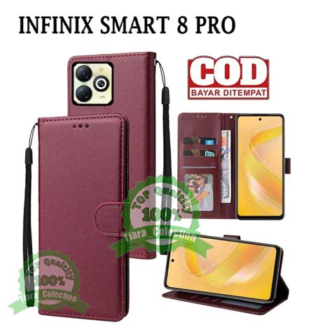 Jual Casing Hp Cover Hp Untuk Infinix Smart Pro Leather Flip Case Dompet Shopee Indonesia