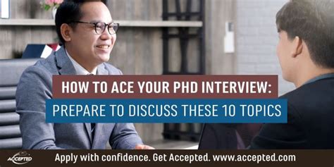 How To Ace Your PhD Interview Prepare To Discuss These Topics Accepted