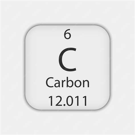 Premium Vector Carbon Symbol Chemical Element Of The Periodic Table