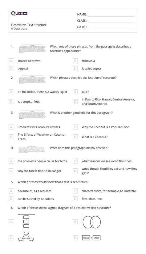 50 Analyzing Text Structure Worksheets On Quizizz Free And Printable