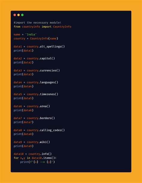 Fetch All Information Of Any Country Using Python