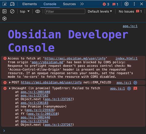 Cors Error Access To Fetch At Apiobsidianmduserinfo From Origin Appobsidianmd