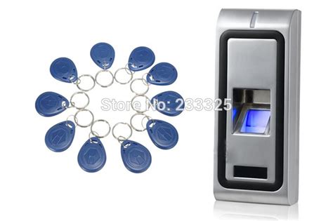 Biometric Fingerprint RFID Reader Access Controller With Pcs Keychain Tags WG Users