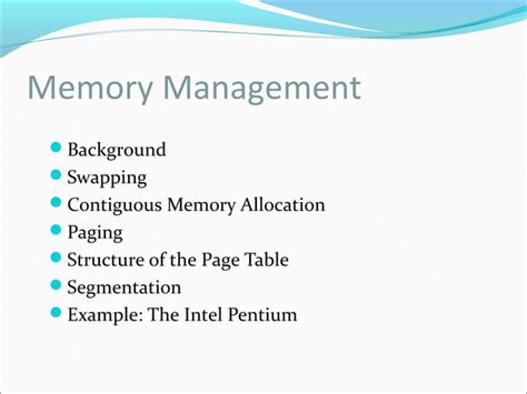 Memory Management Ppt