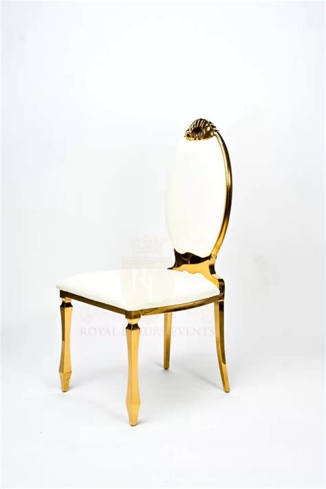 Gorgeous Royal Sweetheart Chair Gold Chair With White Cushion Amazing Back Design Royal