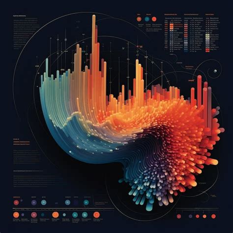 Premium Photo Visual Symphony Vibrant Data Visualization And Abstract Illustrations For