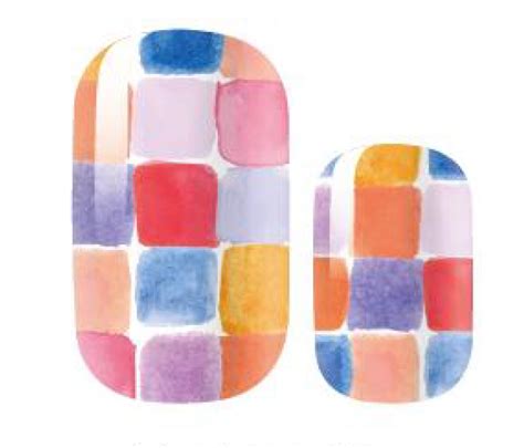 Tetris Tiles Nail Wraps Peachy Peach Nails