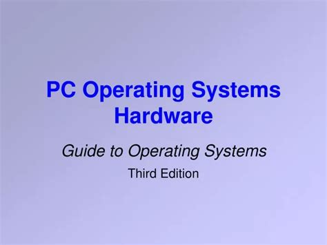 PPT PC Operating Systems Hardware PowerPoint Presentation Free Download ID