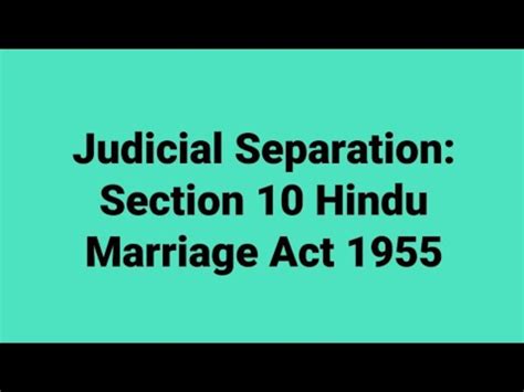हिंदू विवाह अधिनियम 1955 के तहत न्यायिक अलगाव Ipleaders