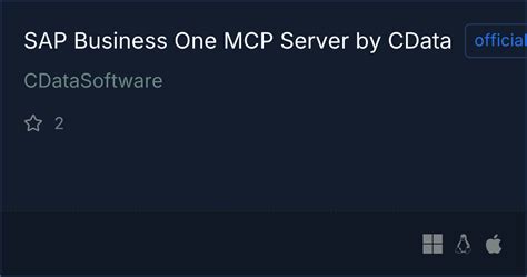 SAP Business One MCP Server By CData Glama SAP Business One MCP Server By CData Glama