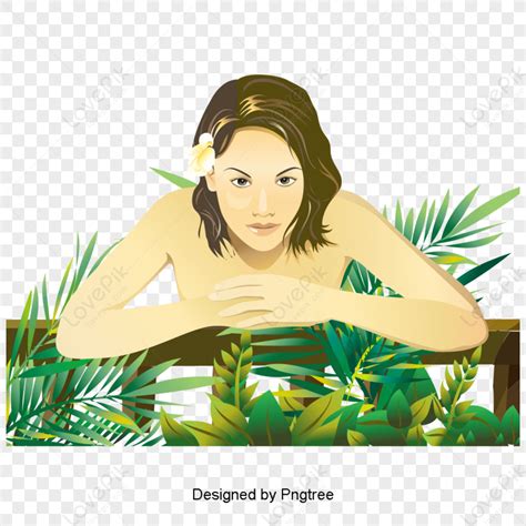 아름다운 만화 일러스트 귀여운 자유형 스파 건강 미용 피부 관리그래픽포스터 Png 일러스트 무료 다운로드 Lovepik