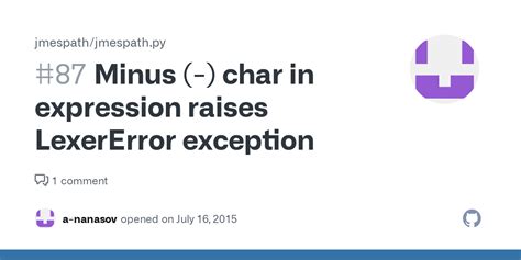 Minus Char In Expression Raises Lexererror Exception · Issue 87