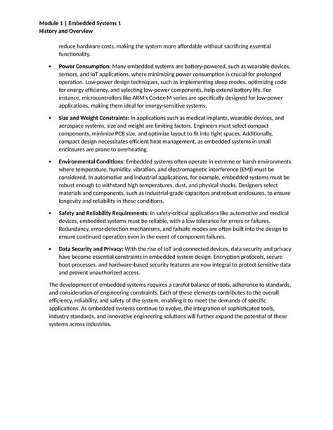 Elective Embedded Systems Module 1docx