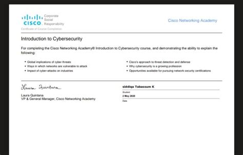 Siddiqa Tabassum K On Linkedin Cybersecurity Cisco