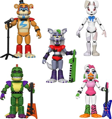 Five Nights At Freddys Security Breach Action Figures All 5 Piece Set