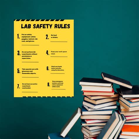 Lab Safety Poster Chemistry Lab Poster Classroom Safety Poster Postgray