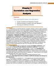 Chapter 9 Correlation And Regression Analysis Pdf ENGINEERING DATA ANALYSIS MODULE Chapter 9