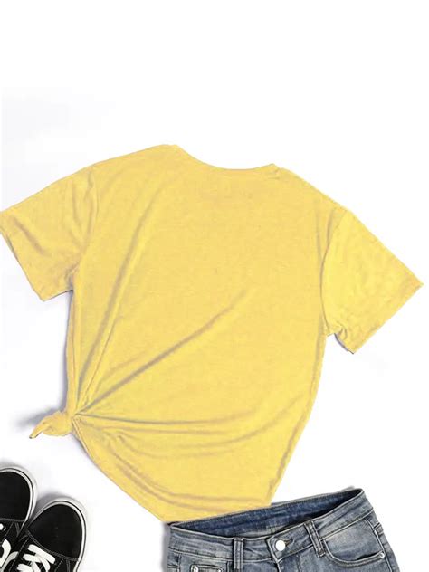 تي شيرت مطبوع عليه ، تي شيرت كاجوال بأكمام قصيرة Temu Saudi Arabia