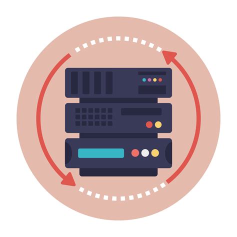 Arrows Around Database Server Server Sync 27246214 Vector Art At Vecteezy